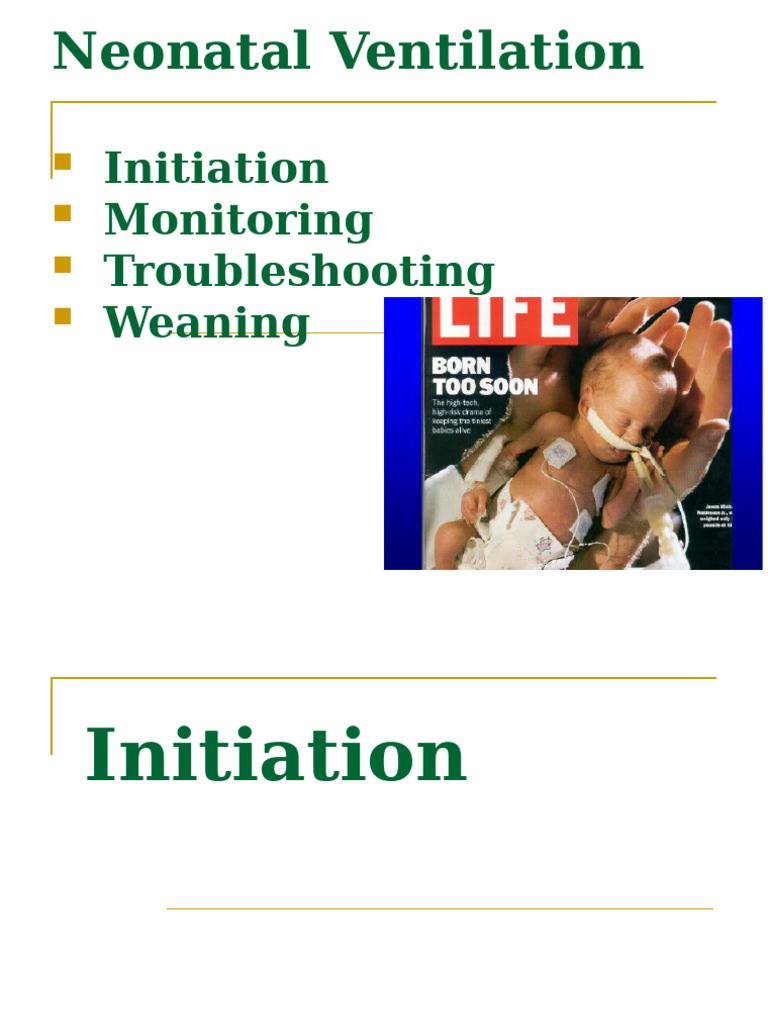 Neonatal Mechanical Ventilation Guide | PDF | Pulmonology | Respiration