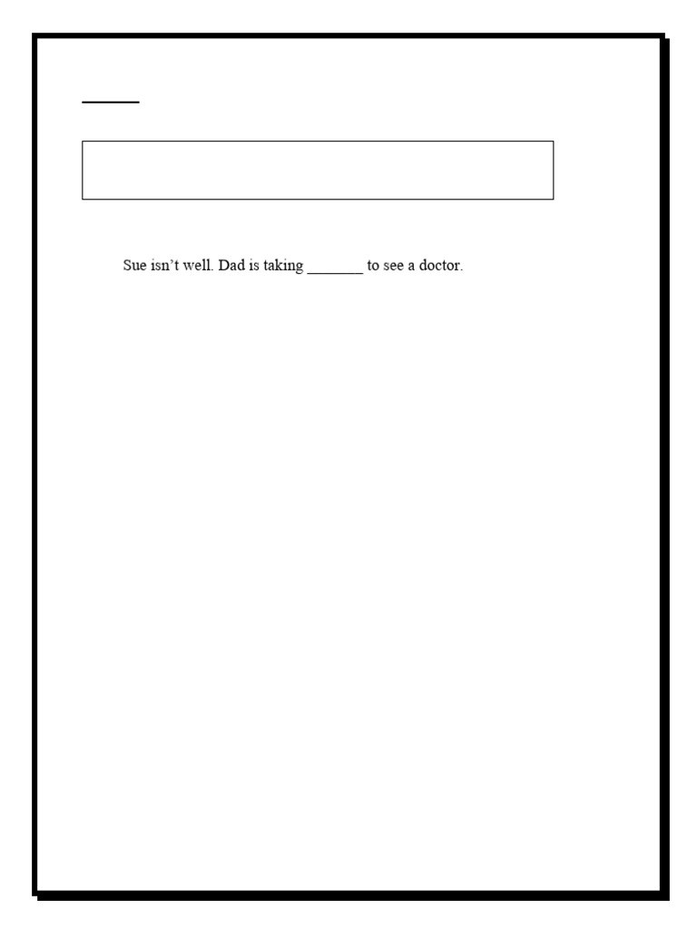 Pronoun Fill-in-the-Blank Exercise | PDF