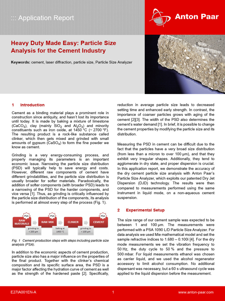 E27IA001EN A Heavy Duty Made Easy Particle Size Analysis For The Cement ...