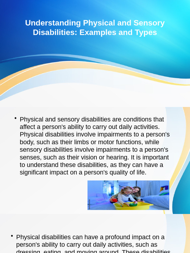 Understanding Physical and Sensory Disabilities | PDF | Physical ...