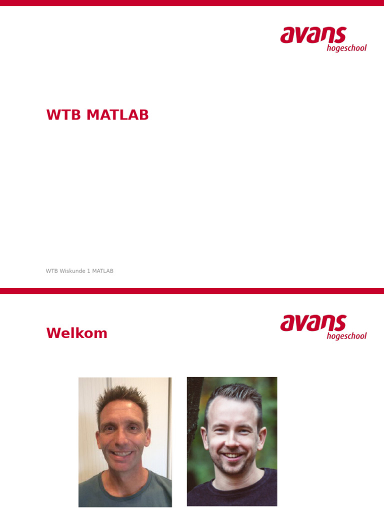 Matlab - IntroductieM568LU3 Matrix Wiskunde College 2 2025-2026 v1 | PDF