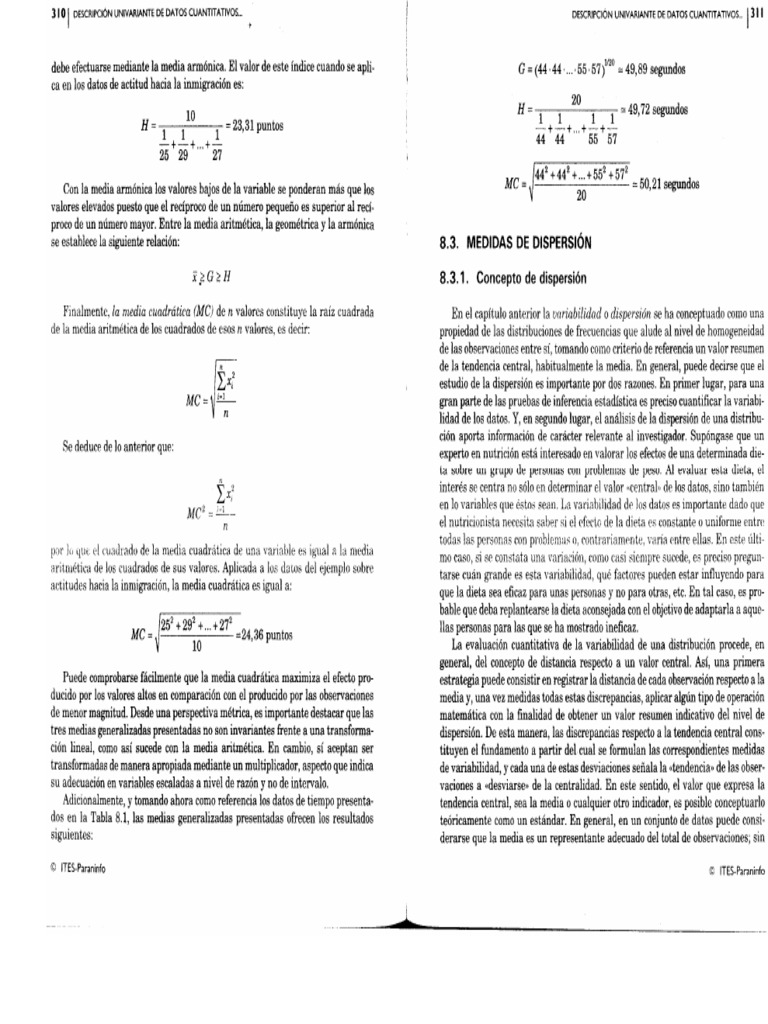 Medidas de Dispersión Solanas Et Al Variabilidad | PDF