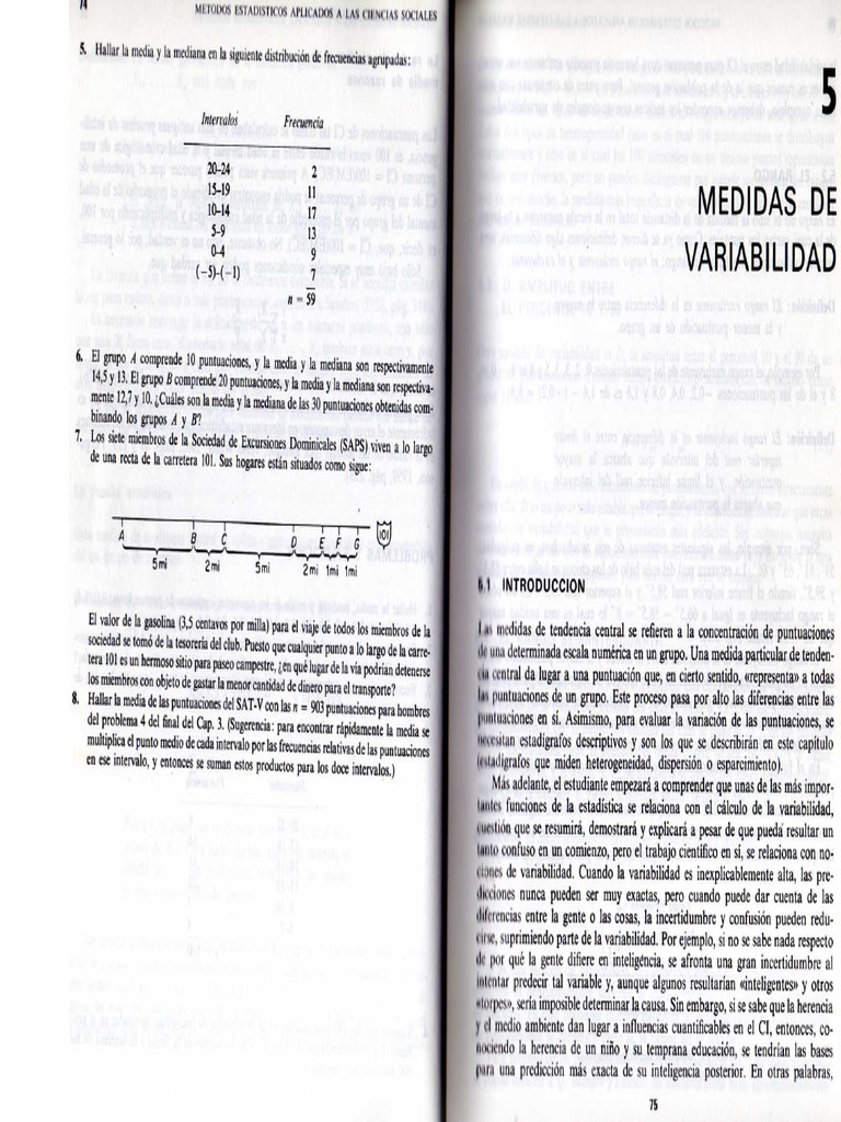 Medidas de Dispersión Glass y Stanley Capítulo5 | PDF