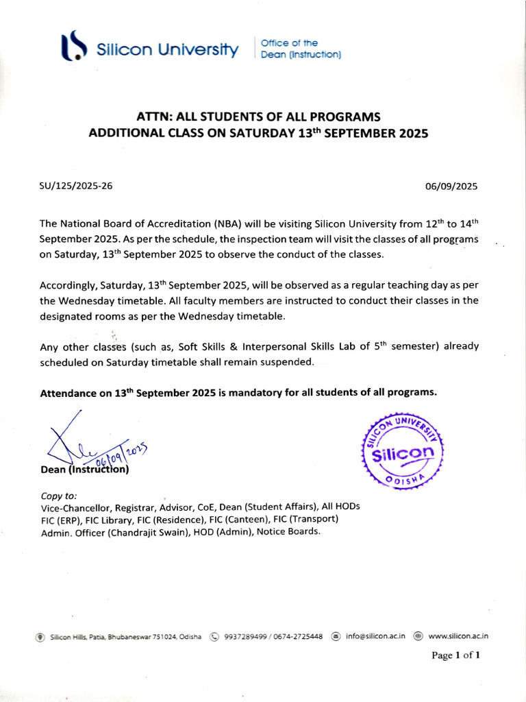 Additional Class 13th September 2025 | PDF