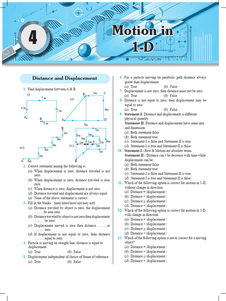 Understanding Distance and Displacement Concepts | PDF | Cartesian ...