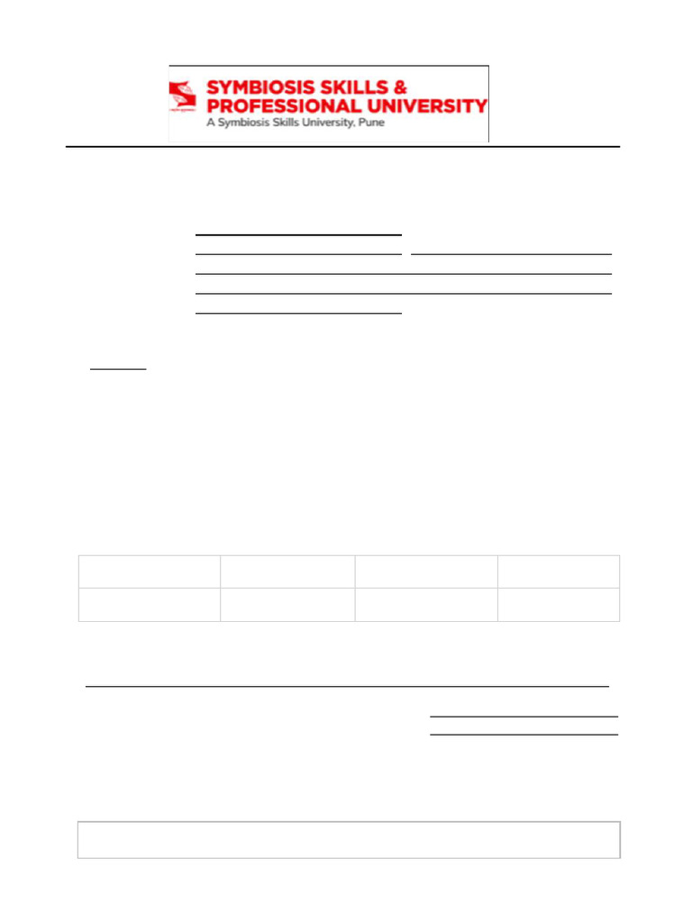Student Undertaking | PDF