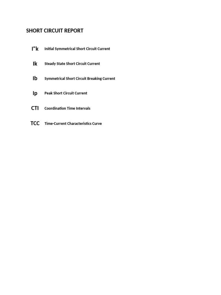 Etap Report Parameters | PDF