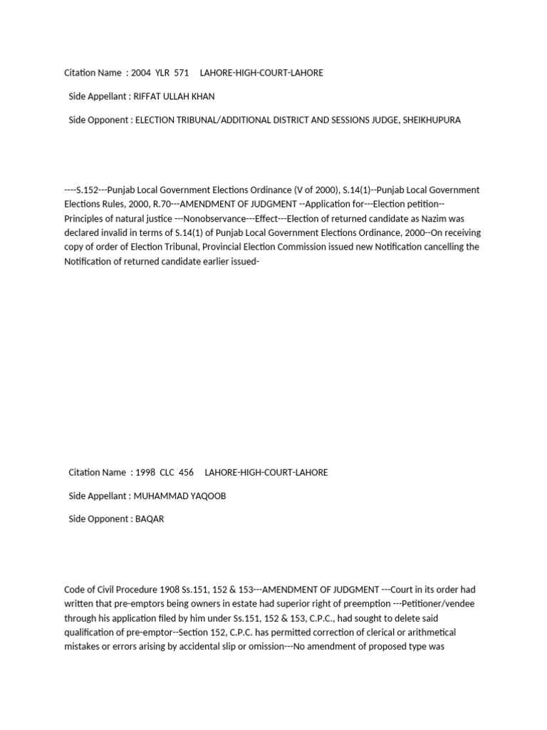 Amendment of Judgment SC | PDF | Judgment (Law) | Appeal