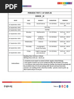Grade 9 First Term Exam Timetable | PDF
