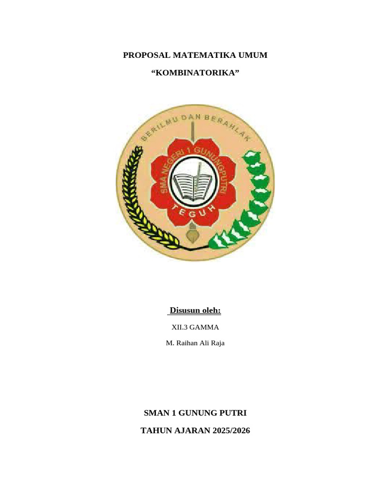 Proposal Matematika Umum Rehan | PDF