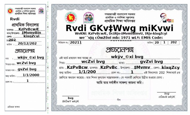 PEC Certificate Jafor Bangla Academy-1 | PDF