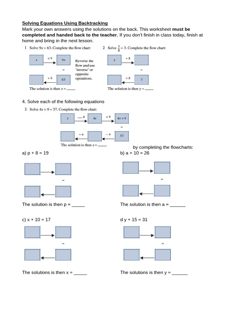 Solving Equations Using Backtracking | PDF