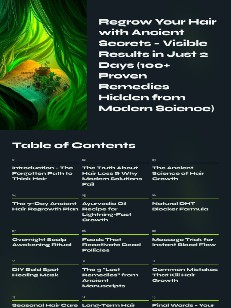 Hairloss Regrowth 2025 09 08 05 05 57 | PDF | Hair Loss | Hair