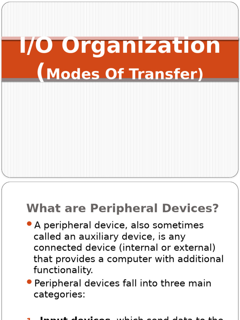 Understanding Peripheral Devices and I/O Modes | PDF | Input/Output ...