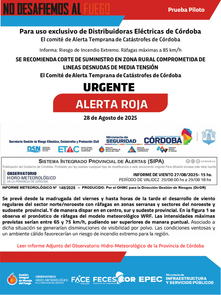 Alerta Roja 28-08-25 | PDF