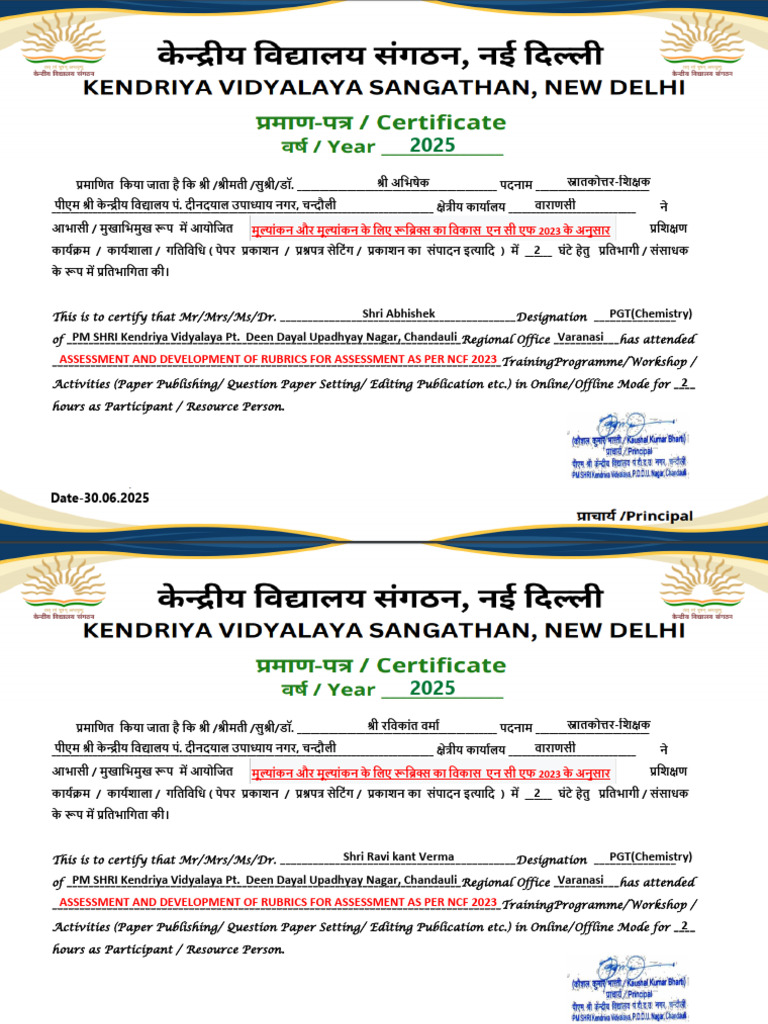 Assessment and Development of Rubrics For Assessment As Per NCF 2023 | PDF