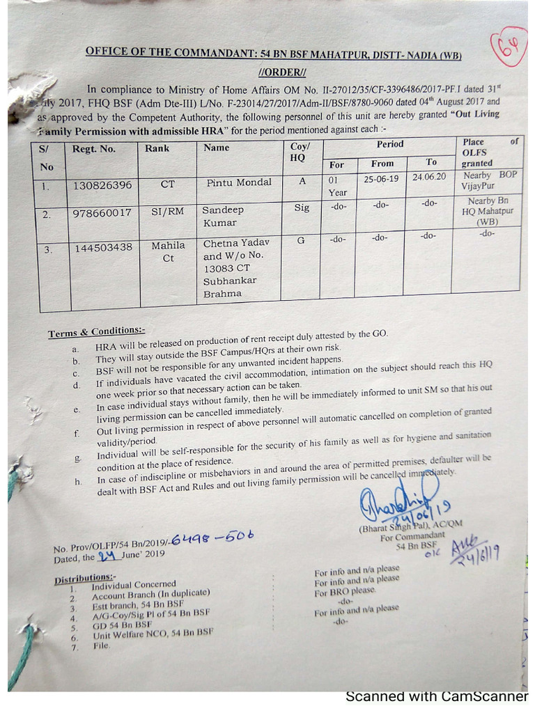 Out Living Order | PDF