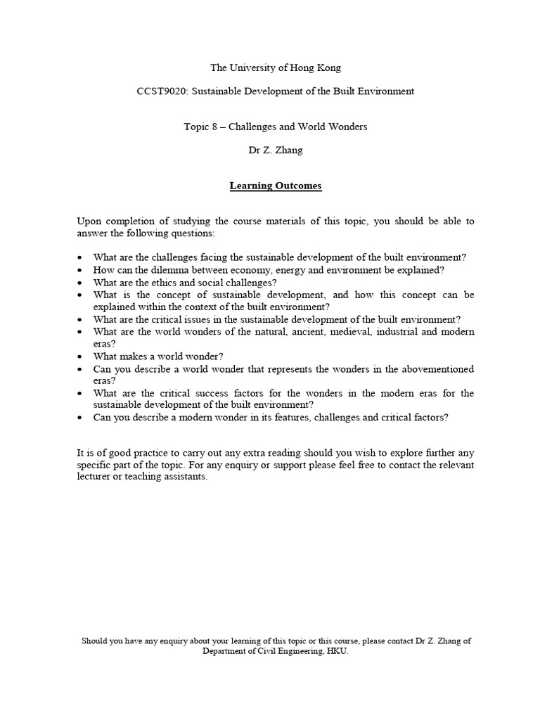 CCST9020 Lecture 8 Learning Outcomes | PDF