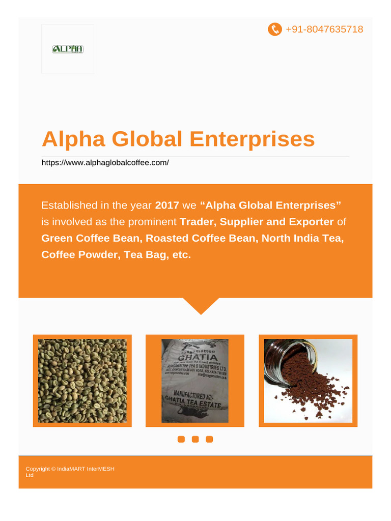 Alpha Global Enterprises Overview | PDF | Coffee | Tea
