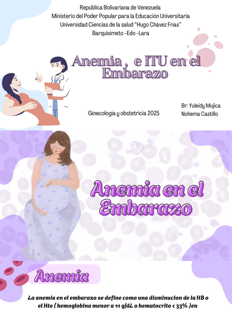 ANEMIA -ITU -UCS Nohema -Yuleidy 6to PDF | PDF | Infección del tracto urinario | Especialidades ...