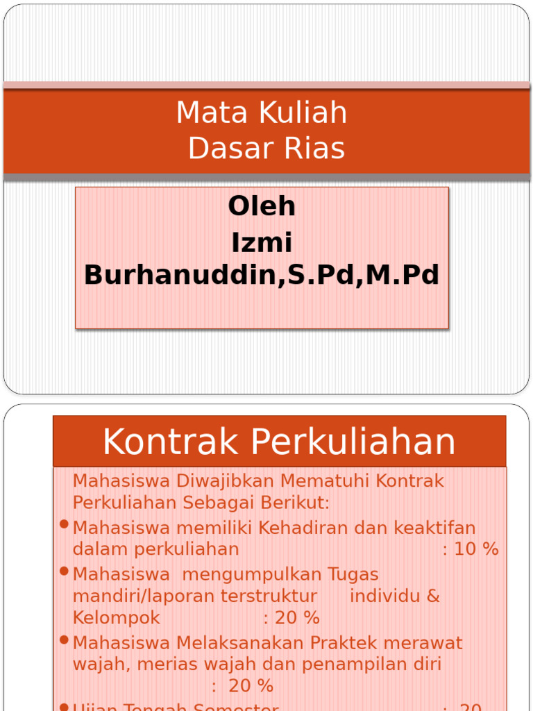 MK Dasar Rias Pertemuan 1 | PDF