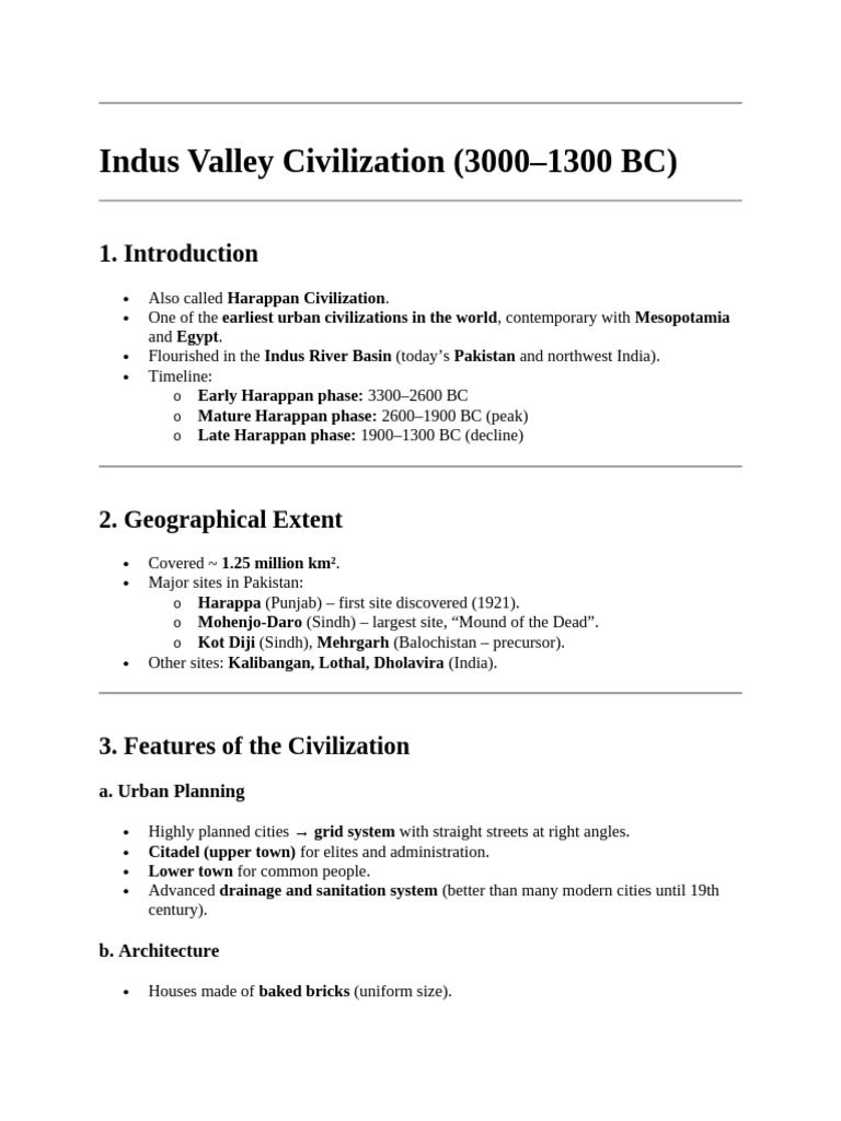 Indus Valley Civilization Overview | PDF | Mughal Empire