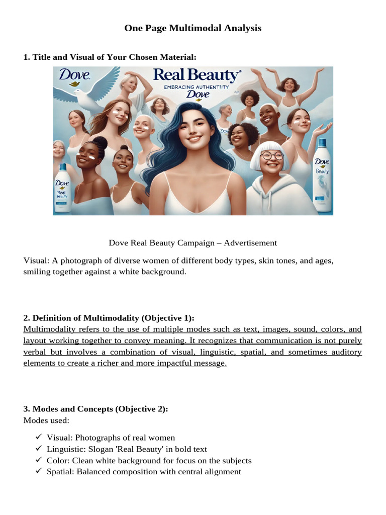 One Page Multimodal Analysis Completed | PDF