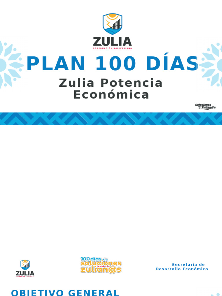 Plan 100 Días para Zulia Potencia Económica | PDF | Nicolás Maduro ...