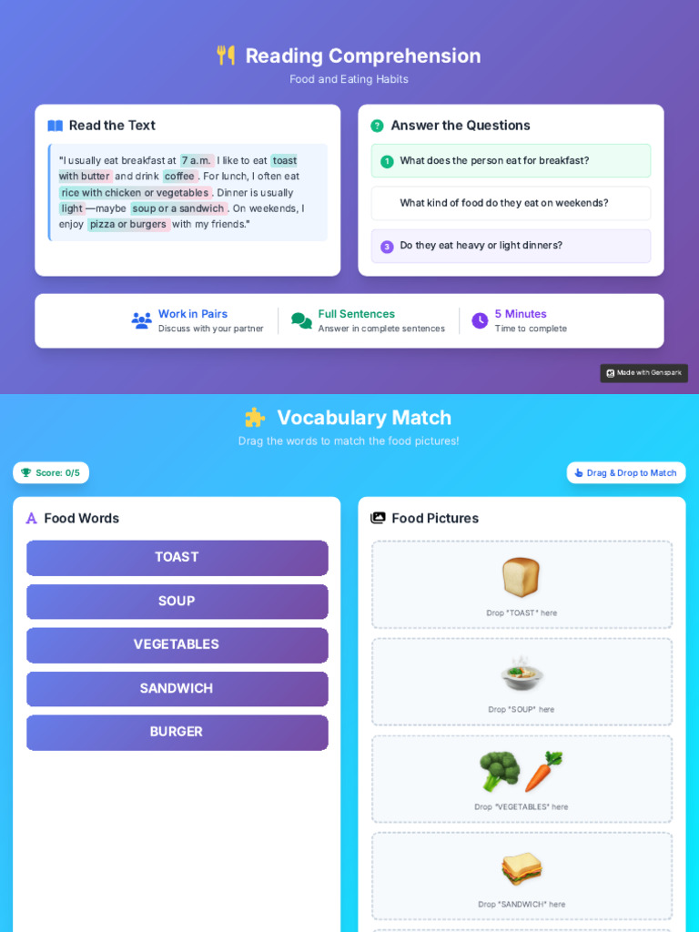 Food Eating Habits English 20250605164737 Lesson 1 | PDF | Lunch ...
