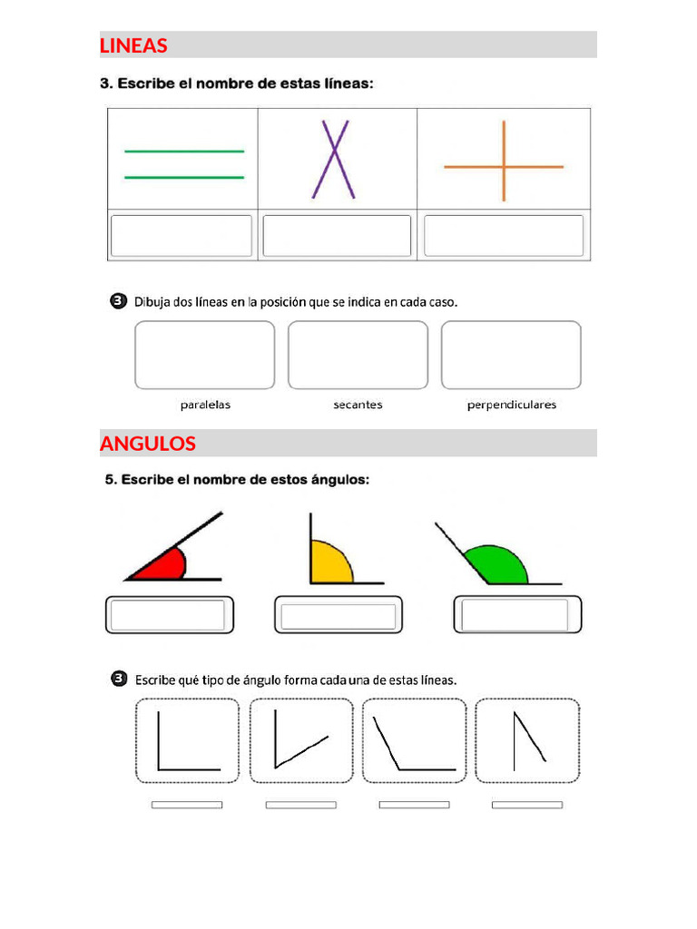 LINEAS Geometria 3º Prim | PDF