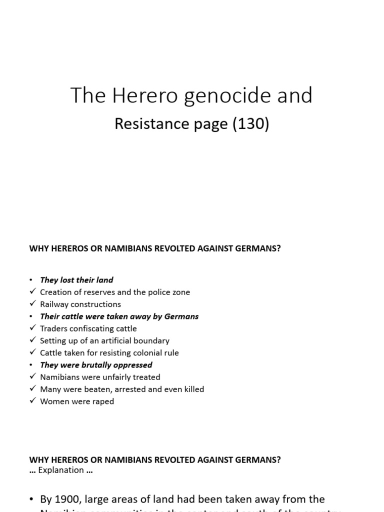 The Herero Genocide and Resistance | PDF | Namibia | German Empire