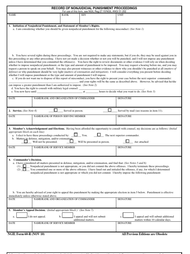 Nonjudicial Punishment Proceedings Record | PDF | Appeal | Public Sphere