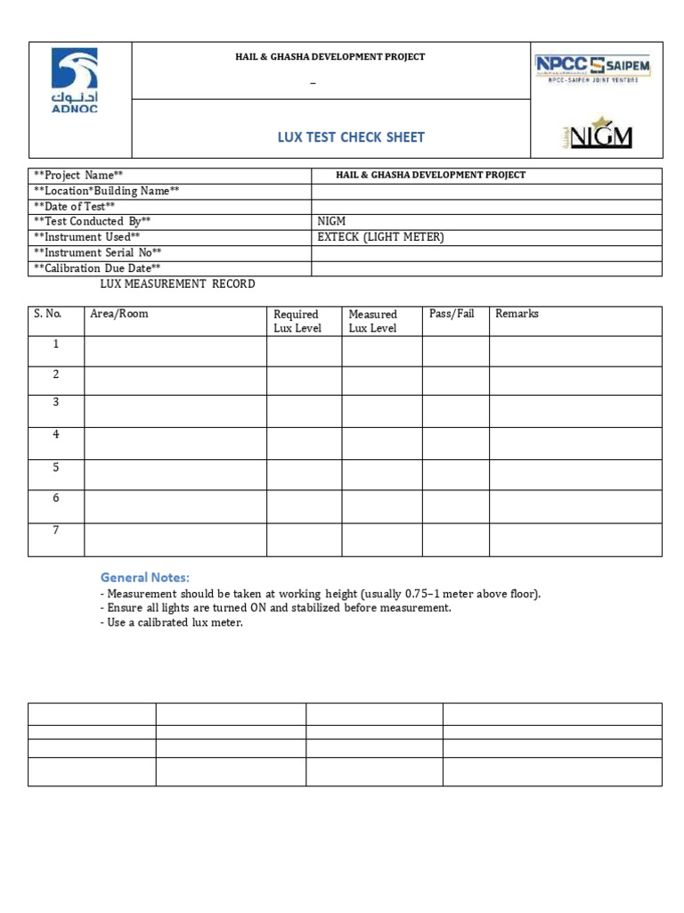 Lux Sheet | PDF