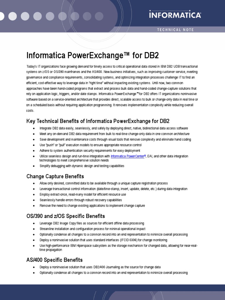 A Power Exchange For Db22024 | PDF | Ibm Db2 | Ibm System I