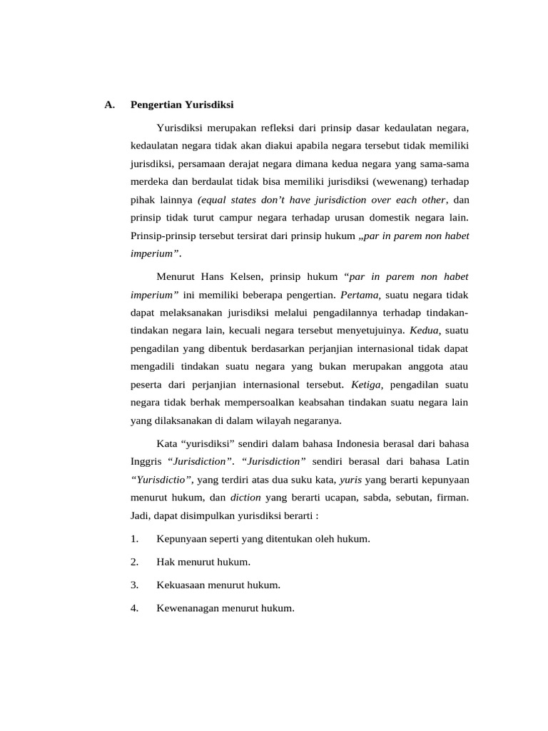 Pengertian dan Jenis Yurisdiksi Hukum | PDF