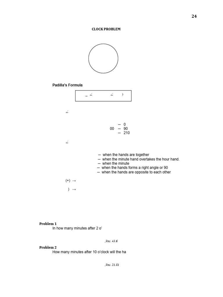 Clock Problem | PDF | Hour | Spacetime