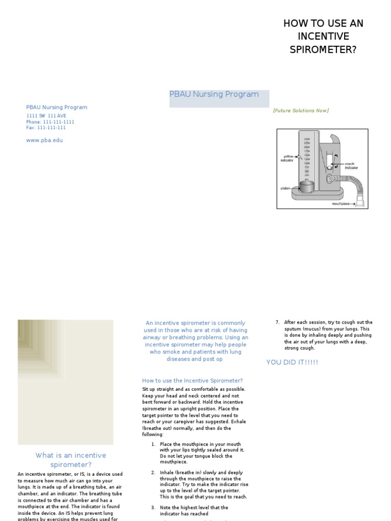 What Is An Incentive Spirometer | PDF