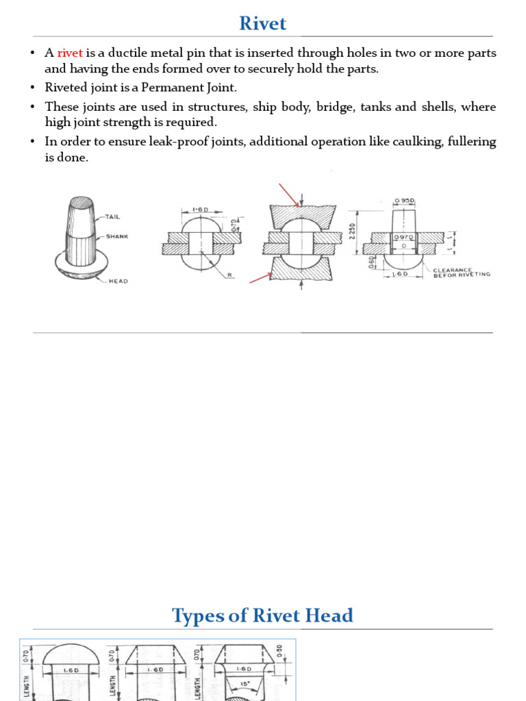 Unit 4 MD 1 | PDF | Rivet | Strength Of Materials