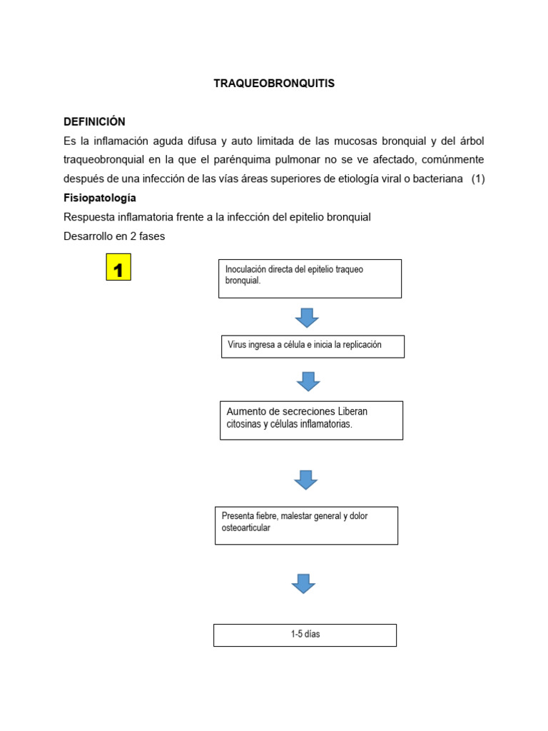Traqueobronquitis: Definición y Manejo | PDF | Tos | Dormir