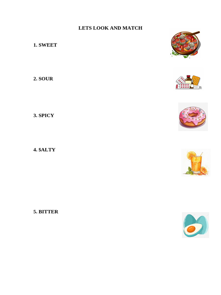 Lets Look and Match - LKPD | PDF