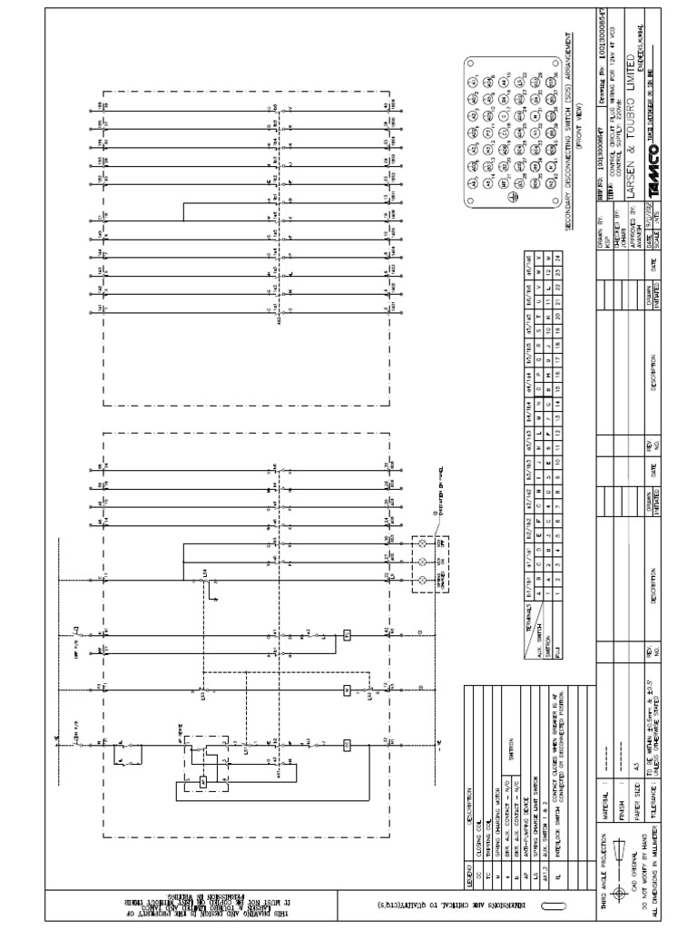 L&T Breaker Internal Drawing | PDF