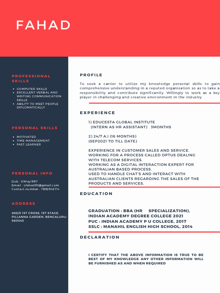 HR and Customer Service Profile | PDF