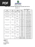 Updated CSEC Timetable 2025 | PDF