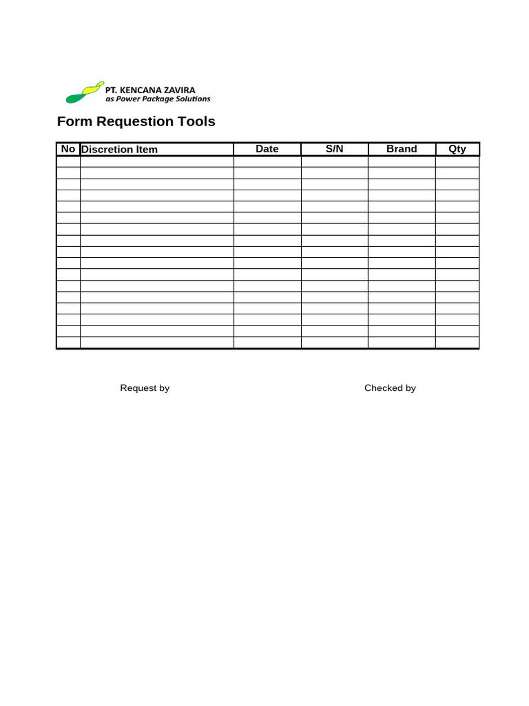 Form Requestion Tools Project | PDF