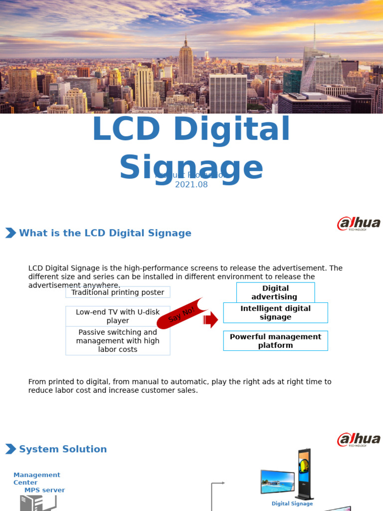 Dahua LCD Digital Signage Promotion - 2021.8 | PDF | Computing ...