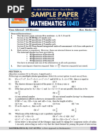 Maths Sample Paper X 2025-26 | PDF