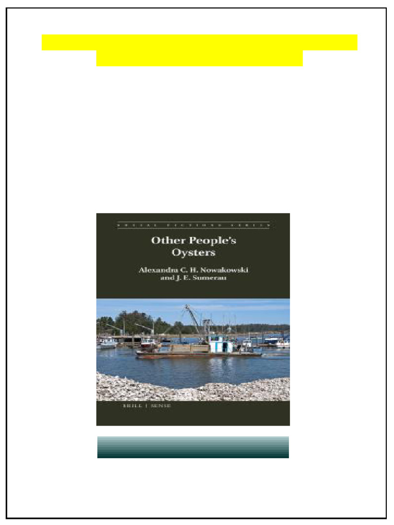 Other People s Oysters 1st Edition Alexandra C. H. Nowakowski latest ...