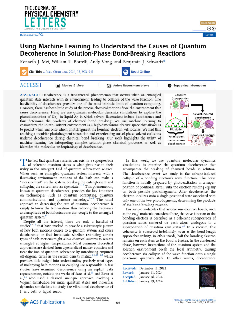 Machine Learning in Quantum Decoherence | PDF | Quantum Mechanics ...