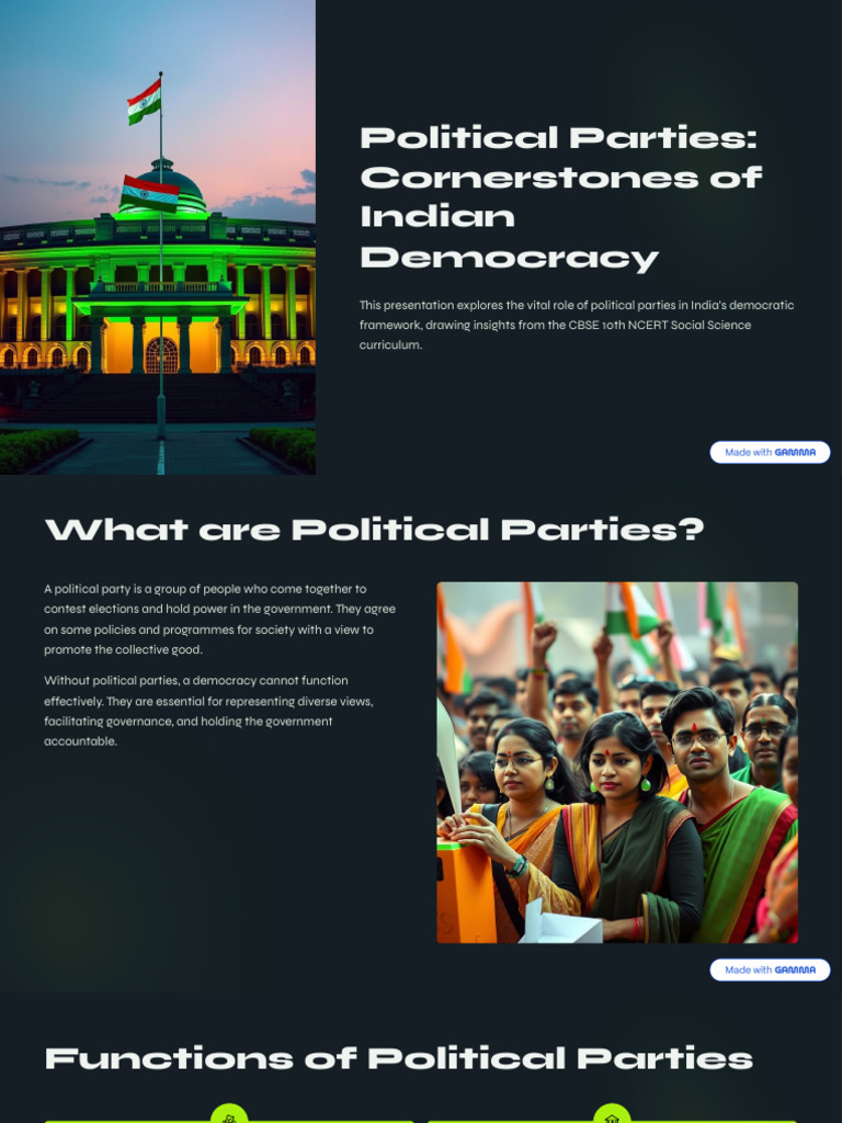 Political Parties in Indian Democracy | PDF | Political Parties | Elections