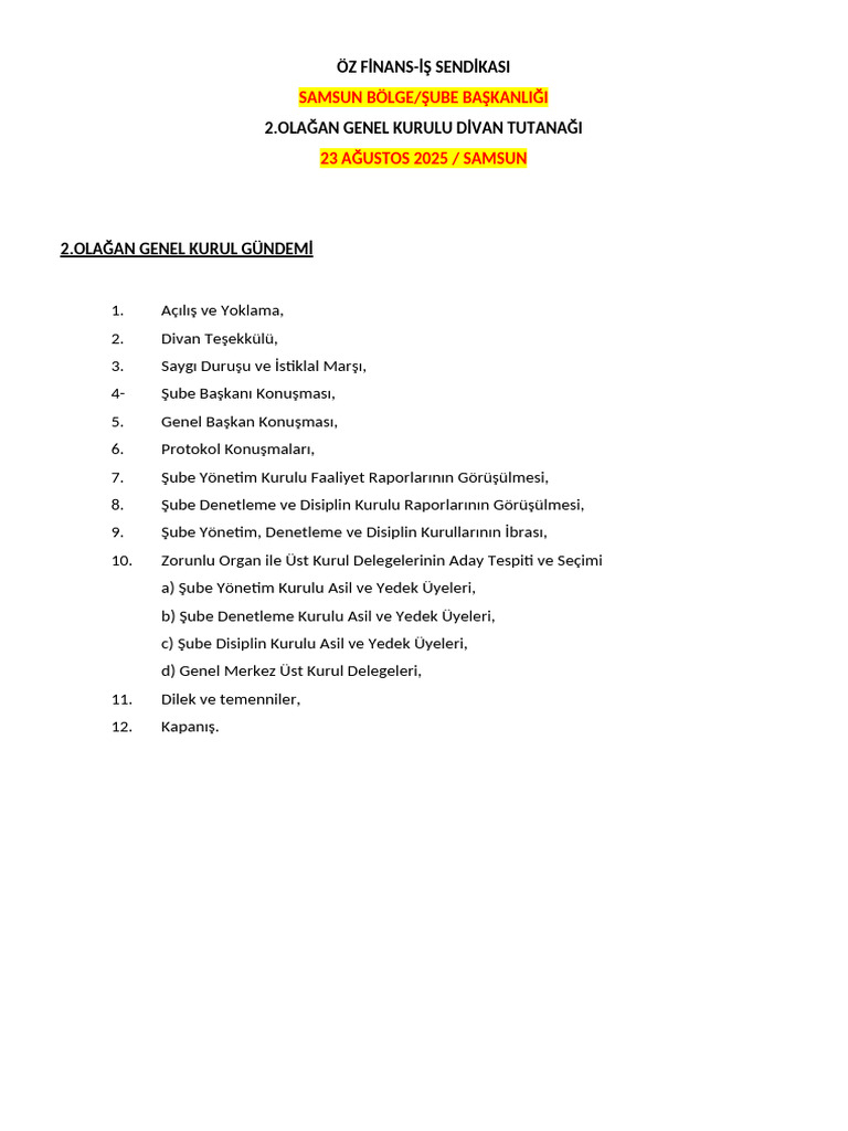 Ii - Olağan Genel Kurul-Di̇van Tutanaği-Son Hali̇-31072025 2 | PDF